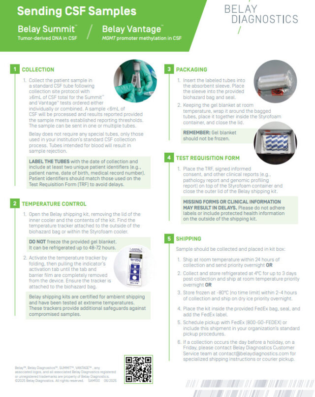 CSF Sample Handling - Belay Diagnostics